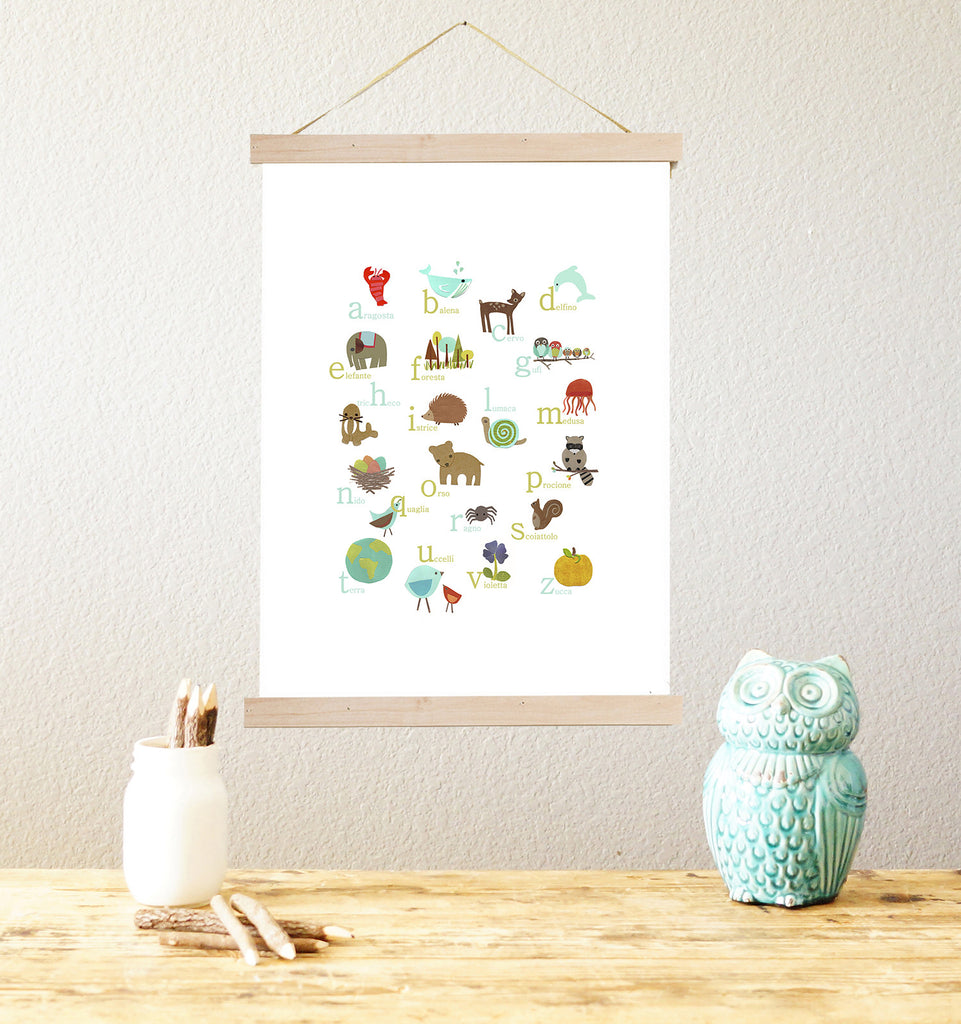 Multi Language Alphabet 11x14 Canvas or Print, ABC, Educational, Playr ...