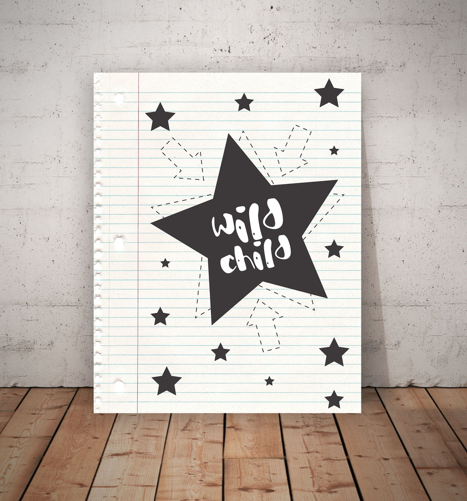 Print or Canvas, Wild Child Notepad – Children Inspire Design