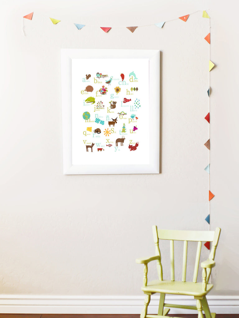 Multi Language Alphabet 11x14 Canvas or Print, ABC, Educational, Playr ...