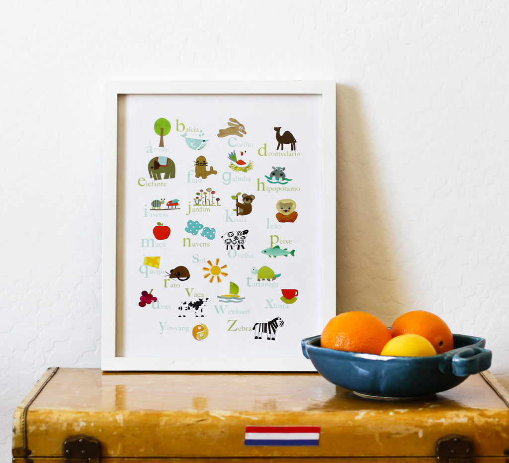 Multi Language Alphabet 11x14 Canvas or Print, ABC, Educational, Playr ...