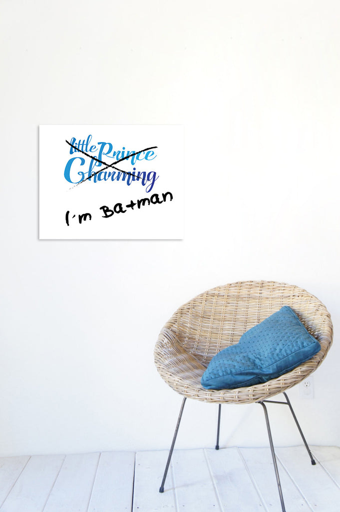 I'm Batman, Not Prince Charming, Canvas or Print, Superhero, Funny Art ...