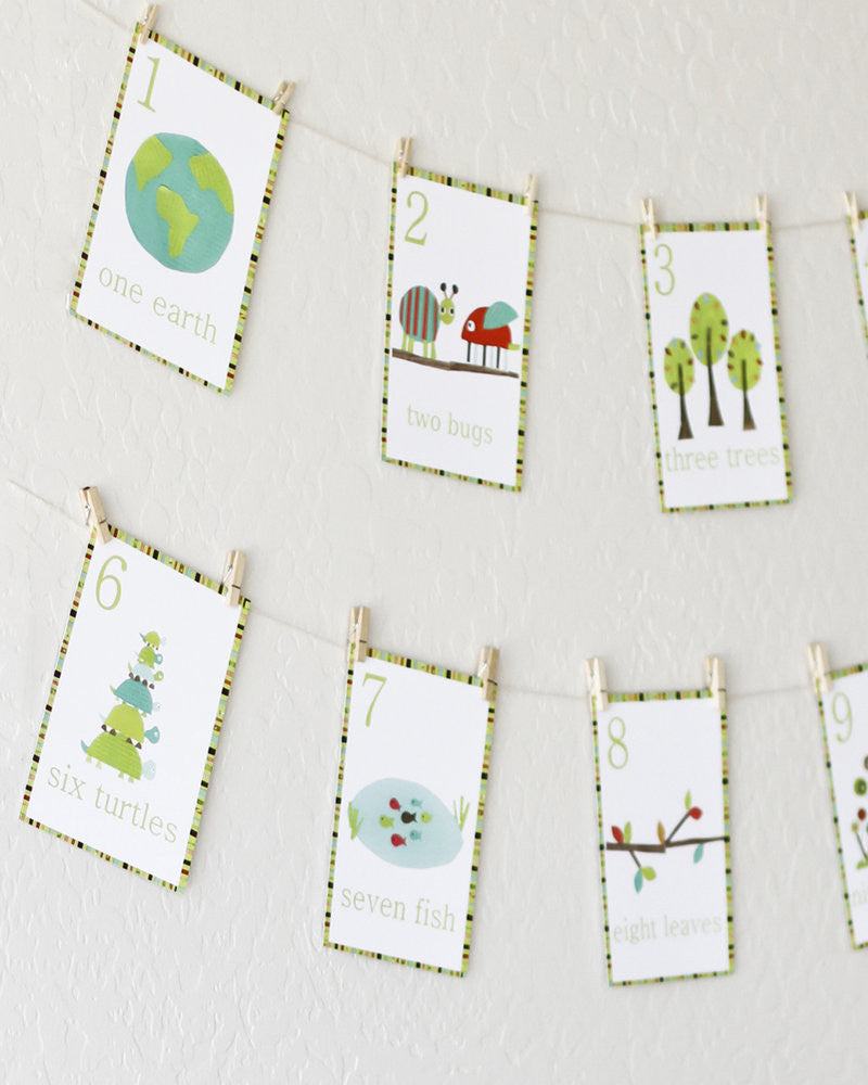 Multi Language Counting Wall Cards - Set of Ten 5 x 7 Wall Cards ...