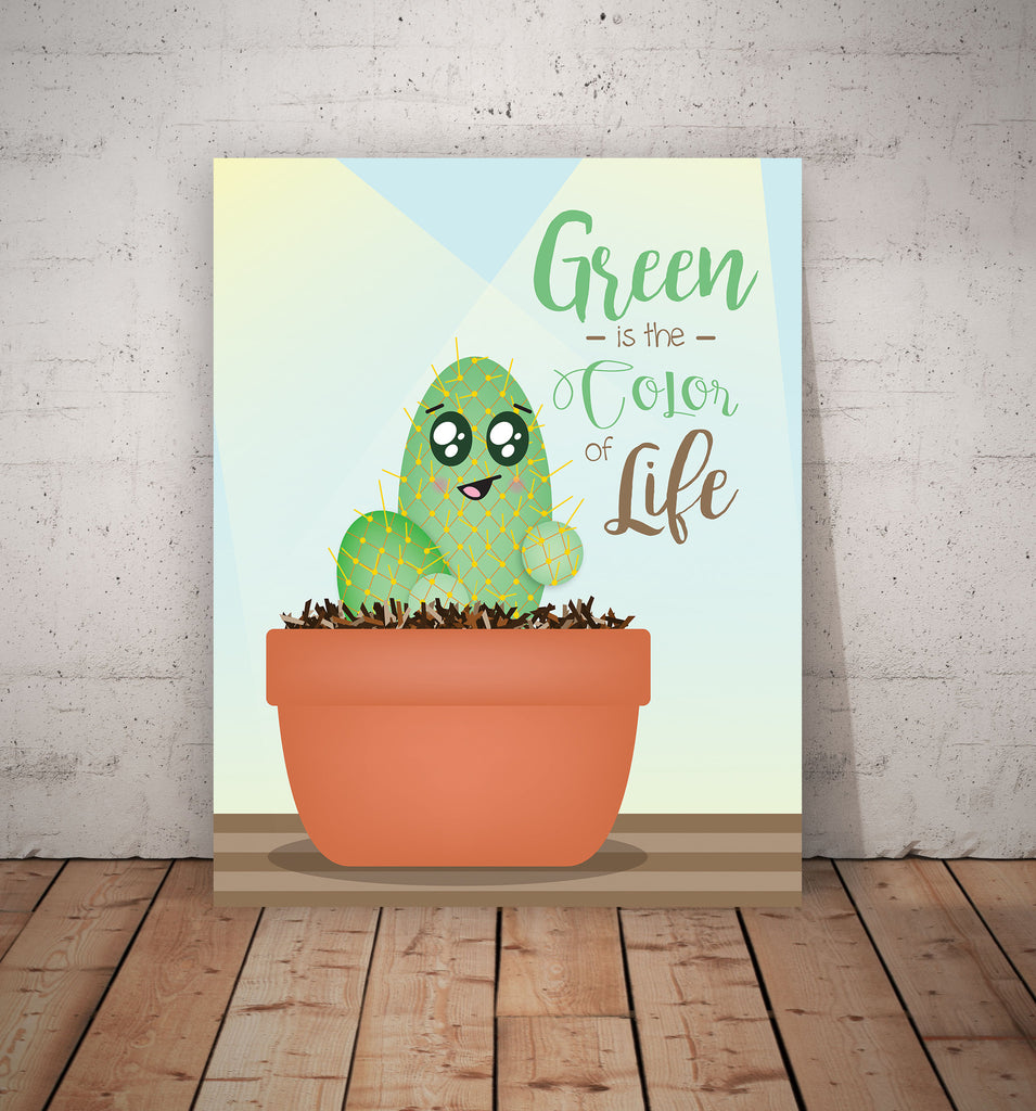 Green Is The Color Of Life, Canvas or Print – Children Inspire Design