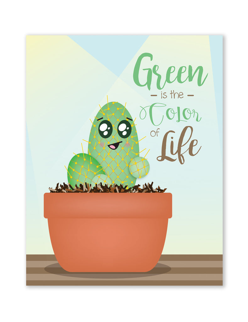 Green Is The Color Of Life, Canvas or Print – Children Inspire Design