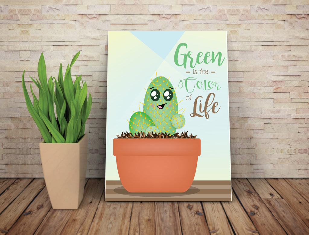 Green Is The Color Of Life, Canvas or Print – Children Inspire Design