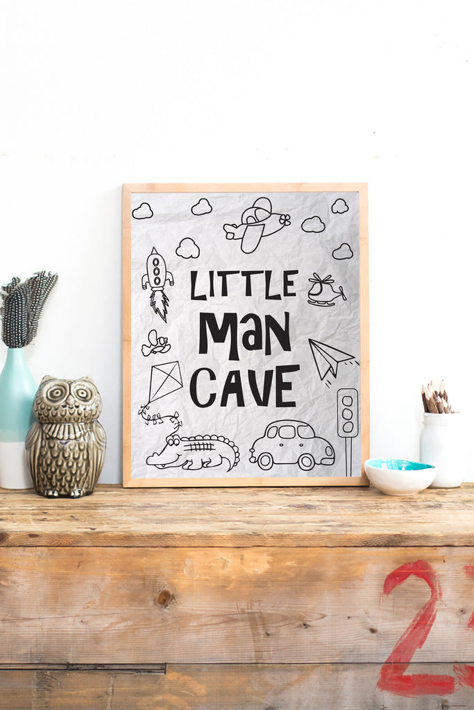 Canvas or Print, Little Man Cave – Children Inspire Design
