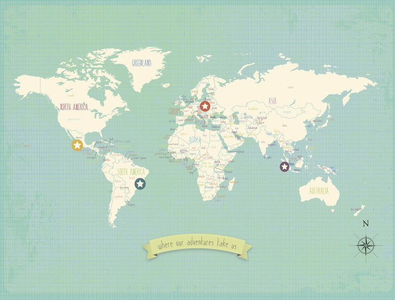 My Travels Children's World Wall Map – Children Inspire Design