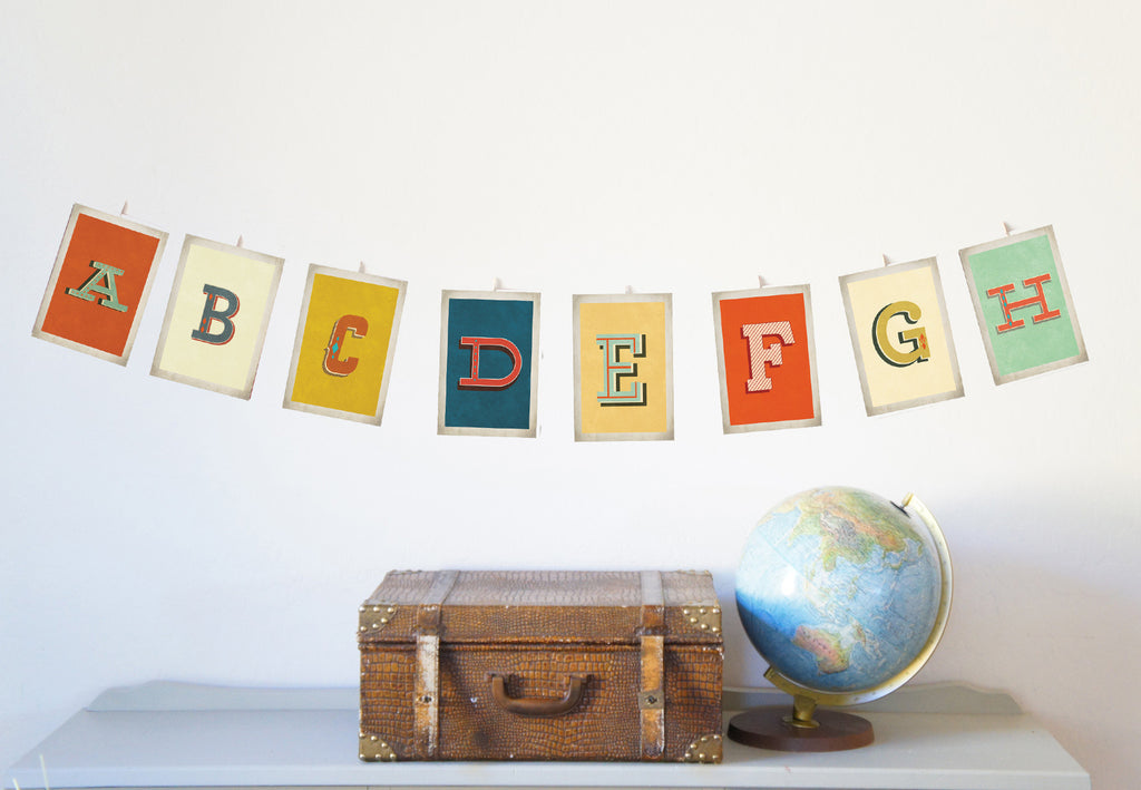 Vintage Alphabet 5 x 7 Wall Cards Digital Download Printable – Children ...